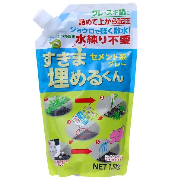 【商品説明】●ワレ・スキ間に●詰めて上から転圧●ジョウロで軽く散水！●面倒な水練り不要！●粉体のまま、すきまに埋めて上から転圧をかけジョウロで散水すると硬化します。●効果時間の目安●夏場：約24時間●冬場：約48時間●（完全に硬化するまで表...