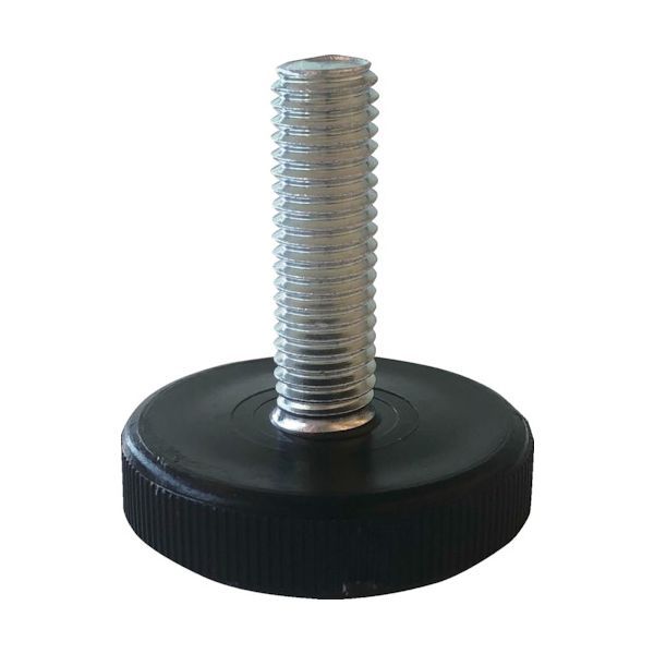 【商品説明】【特長】●台座が小さく、薄型、ねじが短く、卓上用にも最適です。●台座にはローレット加工が施されているため、掴みやすく回しやすいです。●付属の六角ナットで高さの微調整が可能です。【用途】●計測機器・事務機器・操作盤・治具などに。【...