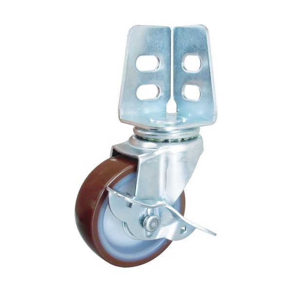 【商品説明】【特長】●アングルへの取り付けが簡単にできます。【用途】●アングル式の棚や軽荷重機器運搬に。【仕様】●車輪径D(mm)：100●許容荷重(daN)：90●許容荷重(kgf)：91.8●車輪幅(mm)：28●取付高H(mm)：13...