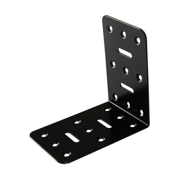 【商品説明】【特長】●2×4木材の連結金具として使用します。【用途】●木材の接合・組立【仕様】●色：黒色●板厚(mm)：2●穴径(mm)：5●長さL1(mm)：120●幅W(mm)：80●長さL2(mm)：120【材質／仕上】●スチール