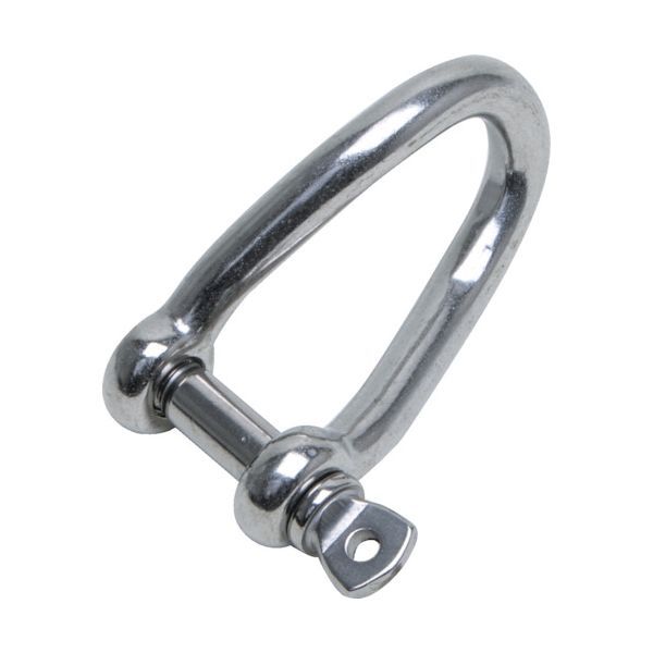 【商品説明】【特長】●耐食性の高いステンレス鋼製のシャックルです。●90°ねじれています。【用途】●チェーンやワイヤーロープの連結金具【仕様】●使用荷重(kN)：7.35●B(mm)：24●D(mm)：12●L(mm)：72●許容荷重（kg...