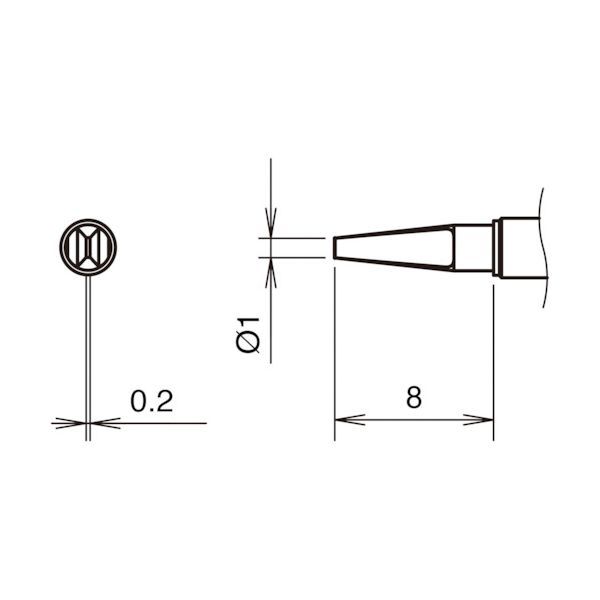 【商品説明】【特長】●精密・微細な部品のリワーク作業に対応します。【用途】●FX-100用交換こて先用。【仕様】●適合機種：FX-100●適合コテ：FX-1003【仕様2】●こて先温度：350℃