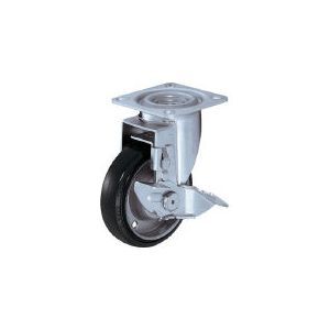 女性にもおすすめ！・許容荷重(daN):150・車輪径D(mm):125・取付高H(mm):168・取付座A×B(mm):102×102・取付ピッチX×Y(mm):75×75・取付穴径P(mm):11.0・プレート式・ボールベアリングが上下...