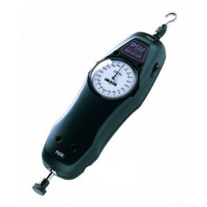●使用最大荷重：300N●最小単位：2N●ストローク：10mm●目盛：200等分（但し、30N、300N、3K、30Kは150等分）●精度：±0．1％F.S.以内●本体重量：約600g●標準付属品：アタチメント8点、専用収納ケース●使用環境...