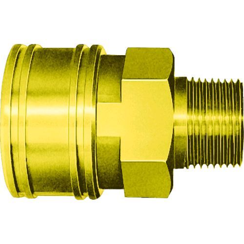 日東工器メーカーお問い合わせ：0120-210-216【特長】●バルブレス構造なので圧力損失を大幅に低減、大流量が得られます。●粘度の高い流体（グリスなど）に適します。【仕様】●耐圧力(MPa)：7.5●相手側取付サイズ：Rc1/8●最高使...