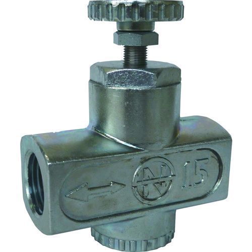 日本精器メーカーお問い合わせ：072-923-0481【特長】●流量調整の優れたスピードコントローラです。●メーターイン・メーターアウトとして使用できます。【仕様】●接続口径：Rc3/8●有効断面積(［［MM2］］)：20.0●使用流体：空...