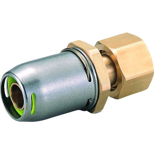 タブチメーカーお問い合わせ：0120-481-130【用途】●給水給湯樹脂管用継手。【仕様】●呼び径(mm)：16●d(mm)：12.3●L(mm)：61.5●R：G3/4●適合パイプ：JIS適合樹脂管(XPE-PB)、架橋ポリエチレン管、...