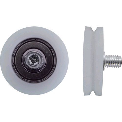 イースタン精工メーカーお問い合わせ：03-3526-7070【特長】●精密ベアリングを内蔵した樹脂成形ベアリングです。●外周部が鉄に比べ、騒音・振動吸収効果があります。【用途】●ドアー（吊戸）、滑車、ワイヤ使用のテンション。【仕様】●ベアリ...