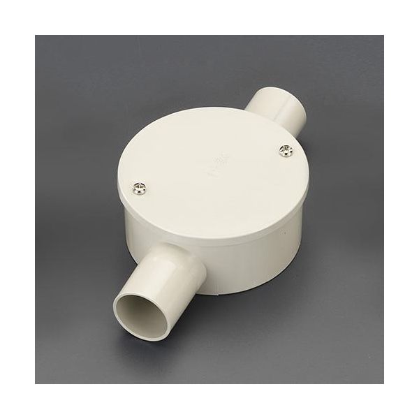 ●仕様…ストレート二方出●適合管…VE管16●カラー…ベージュ●サイズ(mm)…φD1：26、φD2：91、l：28、H：38●材質…樹脂●VE管との接続は接着剤などをご使用下さい。