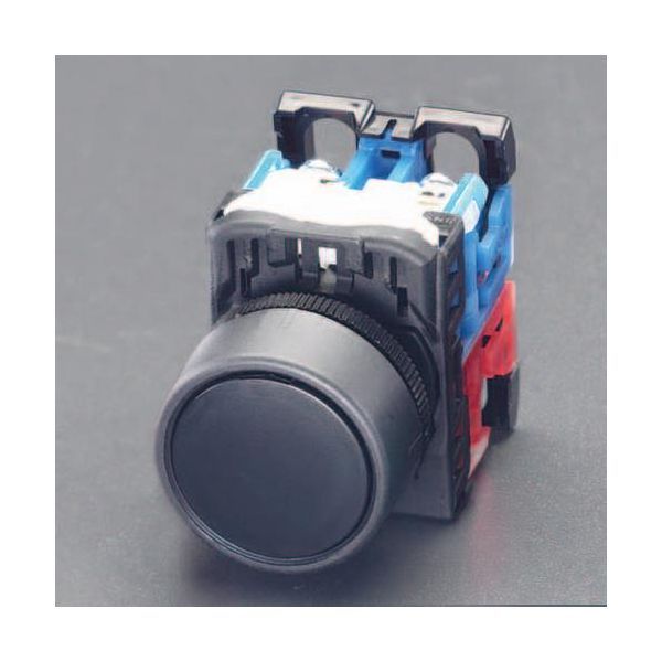 ●富士電機●パネルカットφ22、φ25mm共用●サイズ…30×98.5×44mm●定格…AC/DC 600V 10A●φ22mmスイッチ●モメンタリ形●材質…本体：ポリカーボネイト●型式…AR22FOR-11●色…黒●接点…1a1b