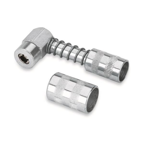●適用グリースガン…EA991CN-2、-3、-4、-6、-10（かみ込み式カプラータイプ）●仕様…90°カプラー●手動式グリースガン専用●サイズ…78×30mm●届きにくい所や密封型ベアリングなどに●大小のコネクター付