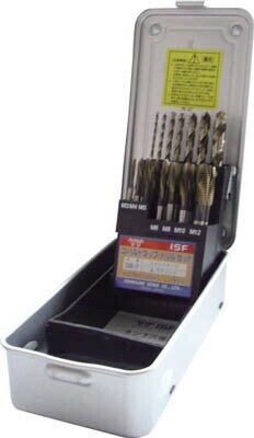 女性にもおすすめ！【仕様】●セット内容(mm):コバルトジェットタップ:M3、M4、M5、M6、M8、M10、M12各2本 下穴ドリル(コバルト正宗ドリル):2.5、3.3、4.2、5.0、6.8、8.5、10.3各1本 ●セット入数(本)...