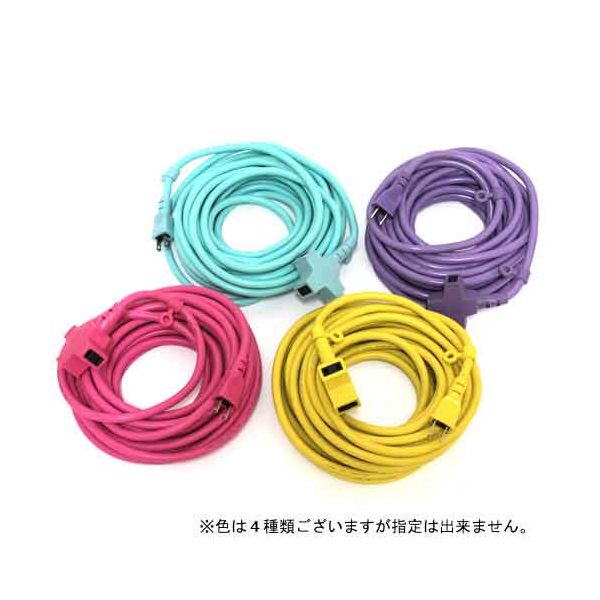 【用途】電動工具・掃除機などの電源延長用コード。【機能・特徴】耐寒性に優れており、冬季でも固くなりません。1500Wまで使用可能です。【仕様】●容量：15A。●全長：10m。●3ツ口。●色：アソート。●電線：VCT1.2mm2。【注意事項ほ...