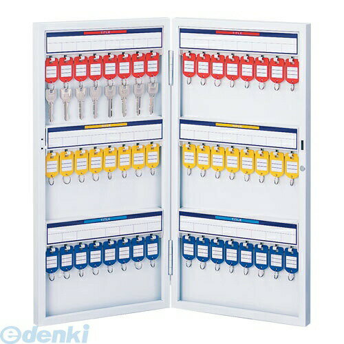 ●本体寸法：W280×D55×H515mm ●材質：本体／スチール・メラニン焼付塗装キーホルダー・ハンガー部材／スチロール樹脂 ●携帯・壁掛共用型 ●収容48コ吊 ●ホルダー色：赤・黄・青 ●取手付4902205879800