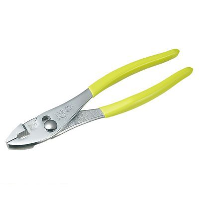 【商品説明】コンビネーションプライヤーはジョイント部が二段階にスライドする構造で、掴む範囲が広く大きなボルトやナットでも掴む事が可能です。掴む時は、板状の薄い物は先端で、大きくて丸い物は中央の凹部で挟むとしっかりと掴めます。また、表面に錆に...