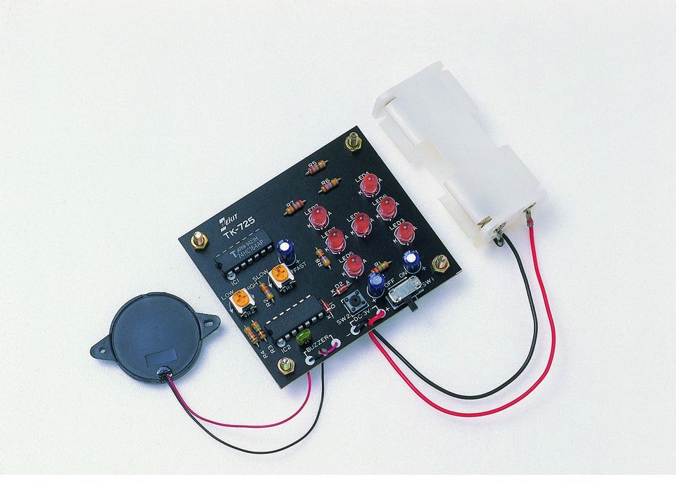 【商品説明】すごろくやカードゲームが楽しくなる電子サイコロのキットです。7個の発光ダイオードを使ってサイコロの目を光で表します。スタートスイッチを押すとピ・ピ・ピ・・・という音とともに、サイコロの目がパラパラと変わり、しばらくすると自動的に...