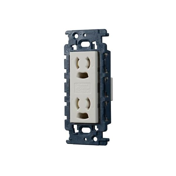 【商品説明】明工社　ML1253W-C　ML抜け止め接地ダブルコンセント カセット4990848125316