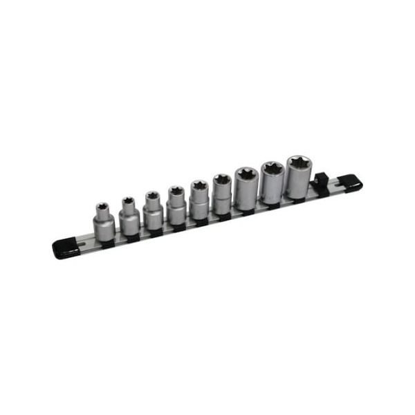 【商品説明】前田金属工業（株）　HTXE409　E型トルクスソケットセット（ホルダー付）