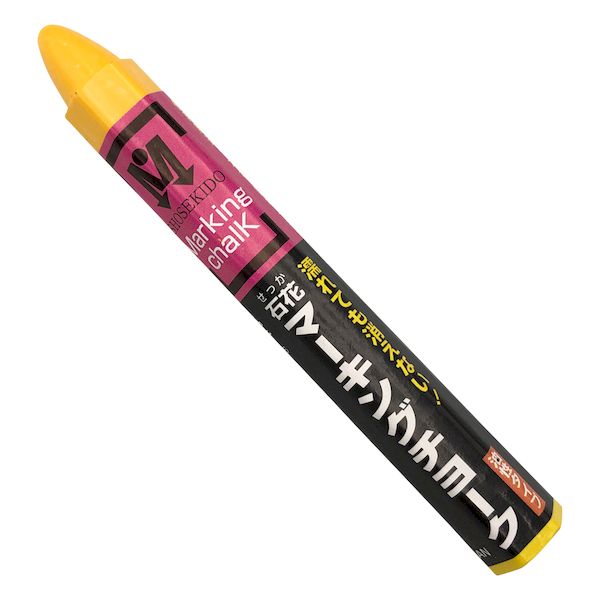 【商品説明】■濡れても消えない、チョークのスタンダード品■発色が良く、良く書け良く見える。■サイズ：14×111×14mm■重量：19g■ワックス、油性顔料、分散剤4931972154285