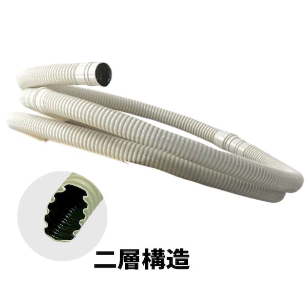 ◆ 紫外線に強く、高耐候・高耐久の内管黒二重管仕様(サンシャインウェザーメーター試験2000時間をクリア)◆ 材質・・・ポリエチレン(LLDPE)◆ 色調・・・アイボリー◆ 悪条件の環境下で施工の場合、表面保護が必要です◆ 曲げRは80mm...