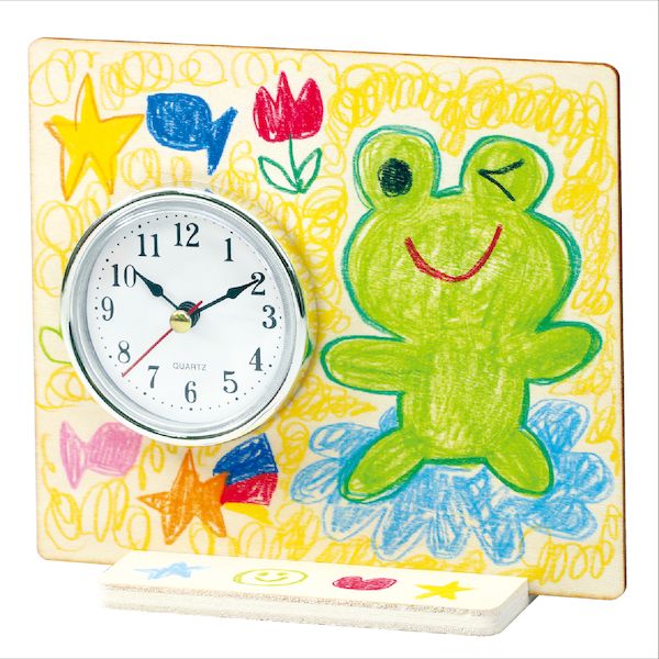 【商品説明】●絵を描いてオリジナルの時計がつくれる工作キットです。時計をはめ込む向きを変えることで縦置き・横置きの両方に対応します。敬老の日や母の日、父の日などの贈り物にもぴったりで、気持ちが伝わる作品づくりが楽しめます。子ども会や親子イベ...