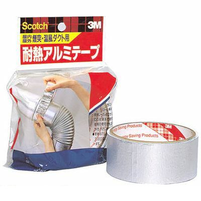 &nbsp; 3M &nbsp; 0570-011-211 ●厚いアルミ箔に熱に強い粘着剤を塗布した耐熱テープです。●石油ストーブや風呂の煙突・温風ダクトなどの補修・補強用途。●幅(mm):38●長さ(m):4.5●厚み(mm):0.09●...