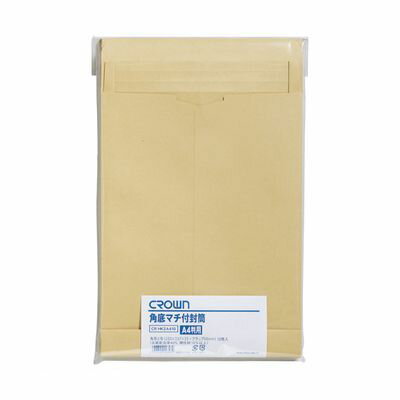 クラウン03-3864-5100【商品説明】■規格：角2／A4判用■サイズ：縦337×横255×マチ35mm■紙厚：126g／m2■材質：古紙40％，間伐材10％以上使用■仕様：センター貼り4953349003439