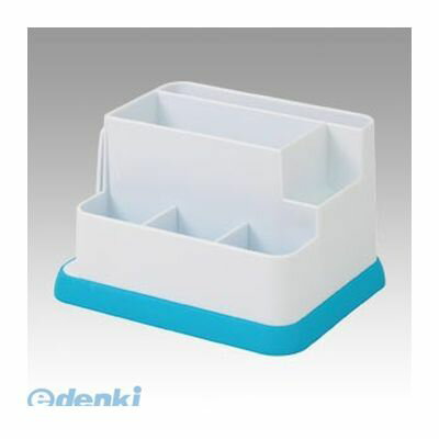 【商品説明】■デスクまわりの小物をひとまとめ。■外寸：幅145×奥114×高90mm■材質：本体＝再生PS，底面＝EVA■本体色：青■1個4970116030238