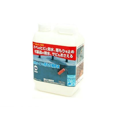 日本ミラコン産業042-321-3666【商品説明】■陸屋根、ベランダ、外カベ、モルタル、ブロック、レンガ、タイル等にハケ塗りするだけでヒビ割れ内部に液が浸み込み、水の浸透を防ぎ、表面に強力な防水膜を作り、雨もりを抑えます。■標準塗り面積：...