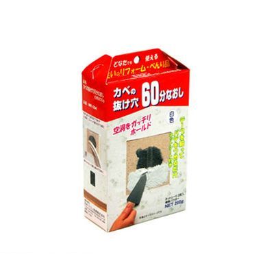 日本ミラコン産業042-321-3666【商品説明】■石膏ボード、漆喰、繊維、土、モルタル等屋内壁にエアコンホースや増改築時にできた穴を強力に補強します。■硬化時間は約60分です。■屋内カベのカドの欠け落ちにも使えます。■使用量の目安：巾6...