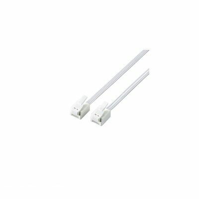 エレコム0120-898-794【商品説明】■カラー：ホワイト ■インターフェイス：モジュラプラグ(6極4芯) ■結線方式：NTT仕様準拠 ■外部シース(被膜)材質：PVC ■ケーブル太さ：幅4mm×厚1mm ■ケーブル長：0.5m ■爪の...