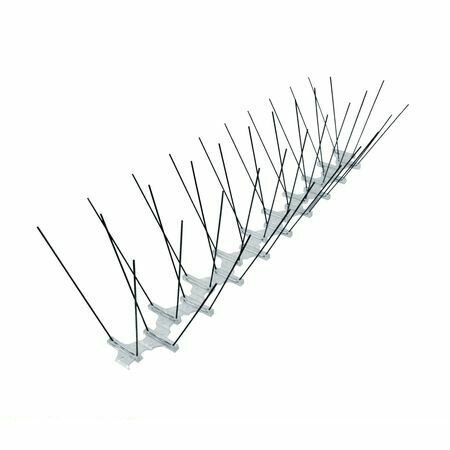 【商品説明】■鳥のフン害や巣作り防止に。工場や倉庫への設置に最適です■ピンはステンレス製、ベース部分はポリカーボネート樹脂製で耐候製に優れています■4cmごとに分割でき、長さの調節が可能です。ベース部分を折って下さい■サイズ：ピン広がり幅約...