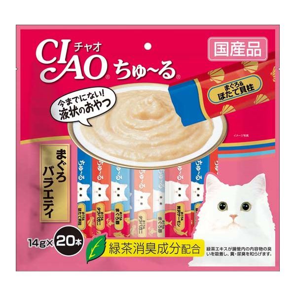 【商品説明】いなば イナバ INABA INABA ちゃお チャオ CIAO CIAO 猫 おやつ 間食 ちゅーる チュール チュ〜ル●液状タイプのおやつです。舐めて食べられるので、子猫や高齢の猫ちゃんも食べやすいおやつです。まぐろのフレー...