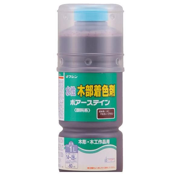 和信ペイントメーカーお問い合わせ：0480-48-2725【商品説明】●木目を引き立てる水性顔料着色剤●未塗装木部の着色（木の工作品、木彫り作品、家具、床、階段など）●塗り面積（1回塗り）：14〜28m2（畳8〜16枚）●乾燥時間（20℃）...