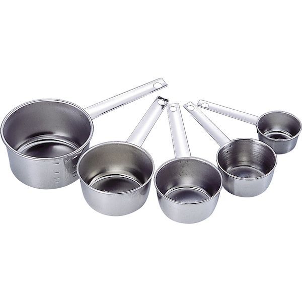 【商品説明】●5pcsセット●容量：1/8カップ　28ml●容量：1/4カップ　50ml●容量：1/3カップ　67ml●容量：1/2カップ100ml●容量：1カップ　200ml4988257011931