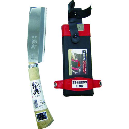 五十嵐刃物工業メーカーお問い合わせ：0256-32-5998 【特長】●火造り鍛造による鍛えられた刃物です。●鋼付で刃研ぎが簡単です。●コブ柄仕様で握りやすいです。●サヤはヒモを通し、足に縛ることのできるカン付です。【用途】●木の枝打ち、薪...