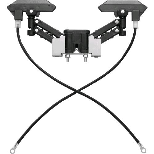 【特長】●ハイトロリール本体に接触する集電子がリード線とワンタッチで着脱できるタイプです。●取り付ける部材に応じて、角棒用、平板用があります。【仕様】●種類：タンデム型(平板用)●定格：1P600V20A×2●リード線長さ(mm)：300【...