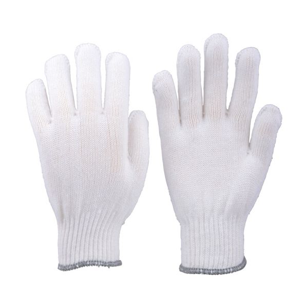 【商品説明】【特長】●編目が細かく、フィット感や保護性に優れています。●シノ糸を使用しているため、柔らかく保温性に優れています。●10ゲージ薄手タイプで、細かな作業にも最適です。【仕様】●色：ホワイト●サイズ：フリー●リストカラー：灰●厚さ...