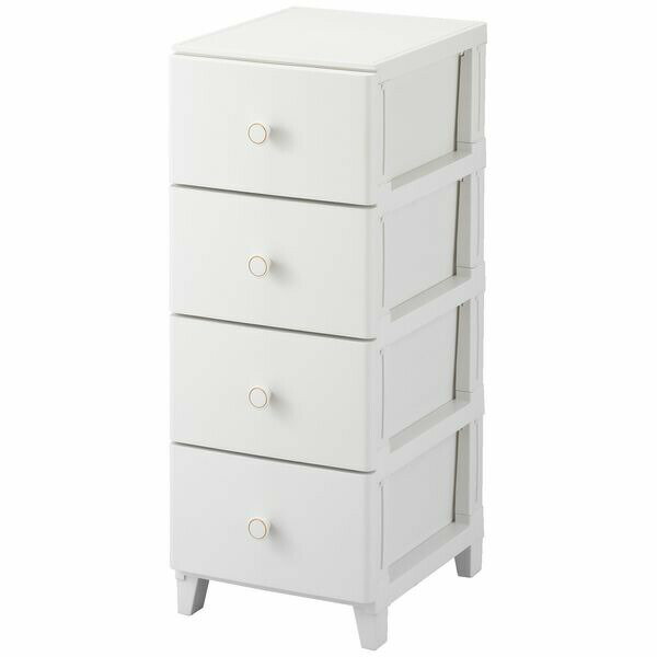 【商品説明】●インテリアに馴染みやすいマットなカラー ●取っ手のゴールドの装飾が上品なリビングチェスト ●引き出しやすいツマミ取っ手です ●キズが付きにくいマットな前面パネル ●工具不要の簡単組立 ●日本製 ●製品サイズ：(約)幅 34.0...