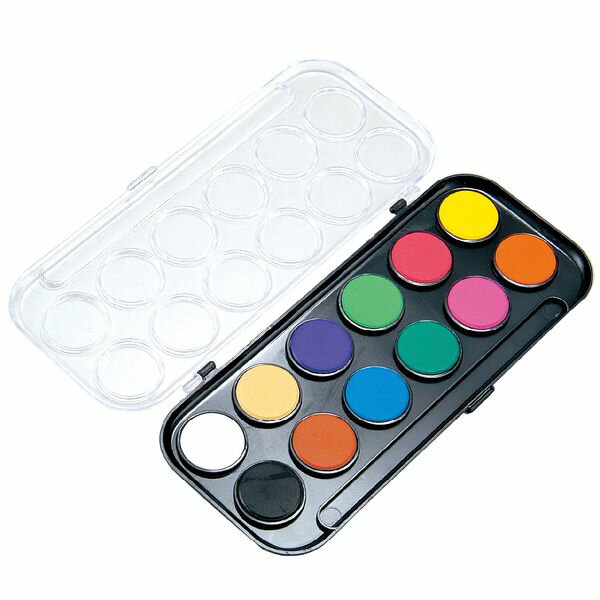 ●商品はイメージです（※工作例の場合があります）溶けやすい！たっぷり使える！フタがパレットに！携帯に便利な手軽に扱えて、後片付けも楽にできる便利な固形水彩絵具が、お求めやすい価格になりました。野外での観察スケッチや、旅行先からの絵手紙など、...