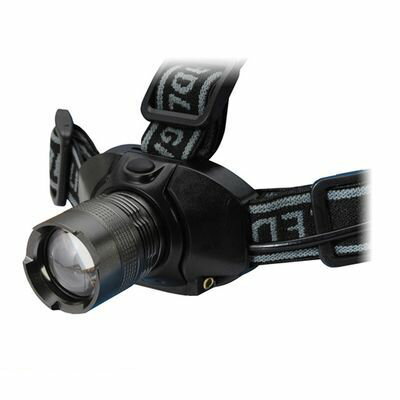 ●　米国CREE社製　5W-LED使用。明るさ約200ルーメンで強力照射！●　アウトドアで大活躍する、強力5W-LEDヘッドライト！●　ズーム機能付き！●　手元の照射ができる照射角度調節機能付き！●　点灯3パターン。3段階の明るさ切替機能付...