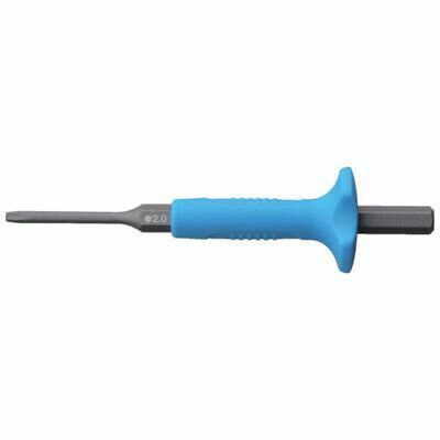 【商品説明】■叩いてなめてしまった六角穴付ボルト、六角穴付止めネジに喰い込み溝をつくります。■ミニインパクトドライバーと合わせて使用し、なめた六角穴付ボルト、六角穴付止めネジを取り外します。■刃先：3.0×105mm■対応サイズ：H2.0m...