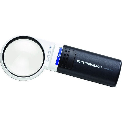 【特長】●LEDランプ内蔵型なので暗い場所でも使用できます。●経年変化の少ない樹脂レンズを採用し、傷がつきにくい構造です。【用途】●一般検査用。【仕様】●倍率(倍)：3●レンズ寸法(mm)：φ60●全長(mm)：165●幅(mm)：65●高...