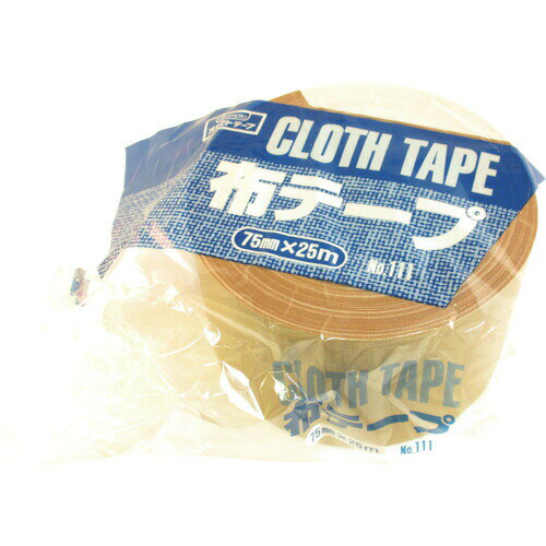 【特長】●手で簡単に切れます。●糊厚があるので粗面によくなじみます。●重ね貼りができます。【仕様】●色：クリーム●幅(mm)：75●長さ(m)：25●厚さ(mm)：0.31【仕様2】●粘着力：4.3N/10mm●引張強度：66.6N/10m...