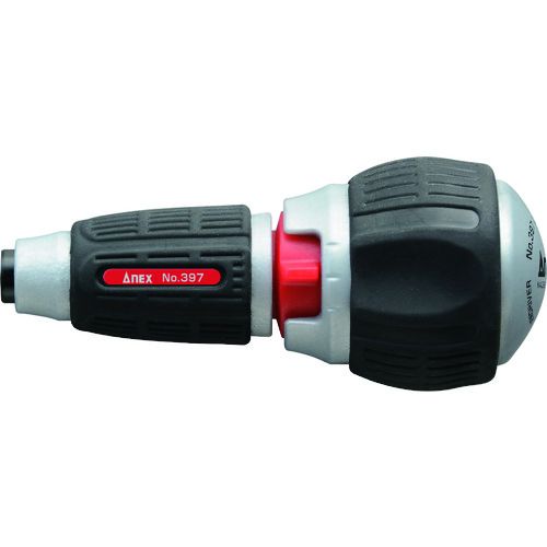 【特長】●指先で回しやすい早回しハンドルです。【用途】●設備機器、機械メンテナンス、自動車整備などのねじ回しに。【仕様】●全長(mm)：90●ビット差込口二面幅(mm)：6.35【材質／仕上】●ポリプロピレン、エラストマー樹脂、ポリアセター...