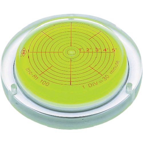 アカツキ製作所メーカーお問い合わせ：0773-42-1001【特長】●機械、機器へ取り付けできる角度計です。●アクリル削り出し加工により精度が優れています。【用途】●水平測定・傾き測定に。●機械、機器等への組込もしくは取付【仕様】●直径(m...