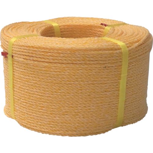 ユタカメイクメーカーお問い合わせ：072-441-2220【特長】●強力なポリエチレンの特性を生かし作業性をアップさせるためにエステル糸を混ぜ、軽量・強力・作業性が良いロープです。【用途】●一般作業などの各種結束など。【仕様】●色：黄●線径...
