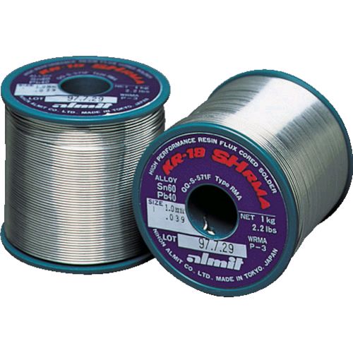 日本アルミットメーカーお問い合わせ：06-6252-5039【特長】●RMAタイプです。●飛散防止タイプです。●フラックス残渣が透明できれいです。【用途】●ロボットはんだ付け作業などに最適。【仕様】●線径(mm)：1.00【仕様2】●融点：...