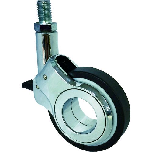 【特長】●車輪中央部が空洞になっているデザイン性の高いキャスターです。●ほこりなどが溜まりにくい形状にもなっています。【用途】●シェルフ箪笥、ワイヤ家具、イス、デザインカートのホイールに使われます。【仕様】●許容荷重(daN)：39.2●許...