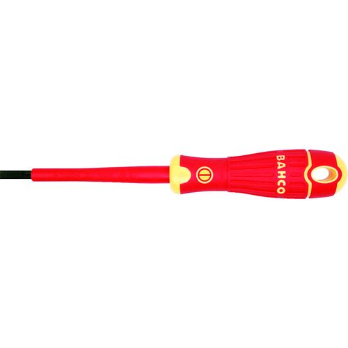 【特長】●手にフィットする、工具袋にフィットするドライバーです。【仕様】●刃先：［［−］］0.6×3.5●軸長(mm)：100●全長(mm)：195【仕様2】●1000V絶縁仕様●VDE規格適合品【材質／仕上】●高性能合金鋼【原産国】スペイン